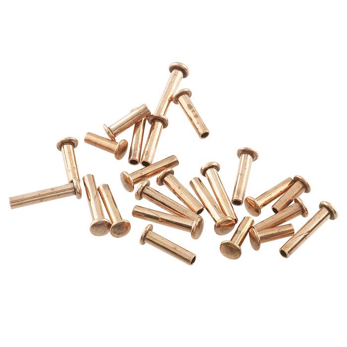 Copper Long Rivet Assortment for 1/16" Crafted Findings Riveting Tool