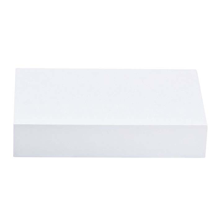 Glossy White Plastic Rectangle Block Displays