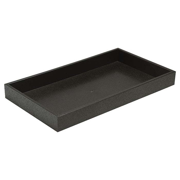 Black Plastic Stackable Full-Size Tray