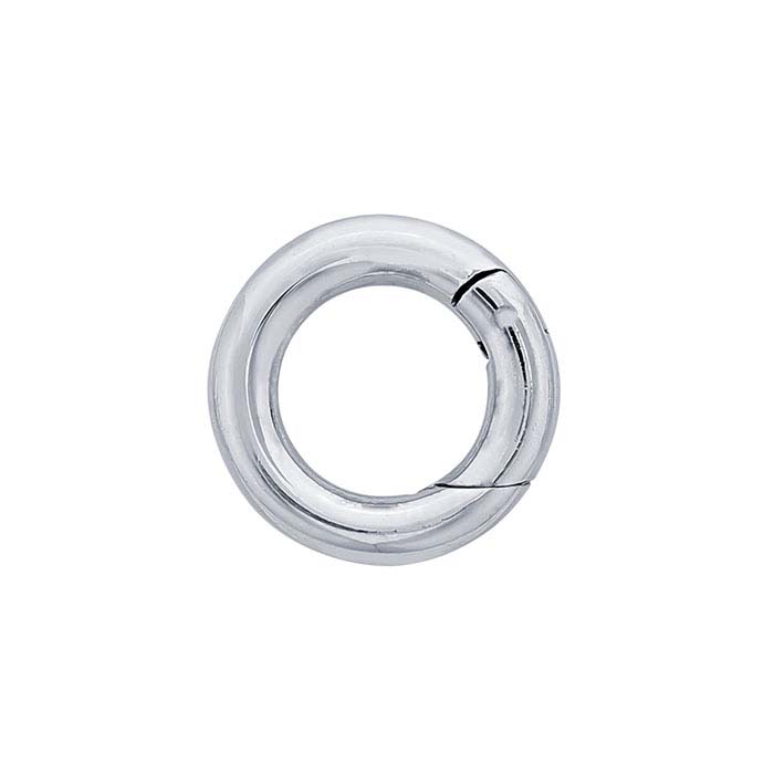 Sterling Silver Round Push Clasp
