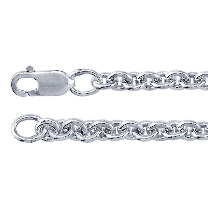 Sterling Silver 3.2mm Round Cable Chain