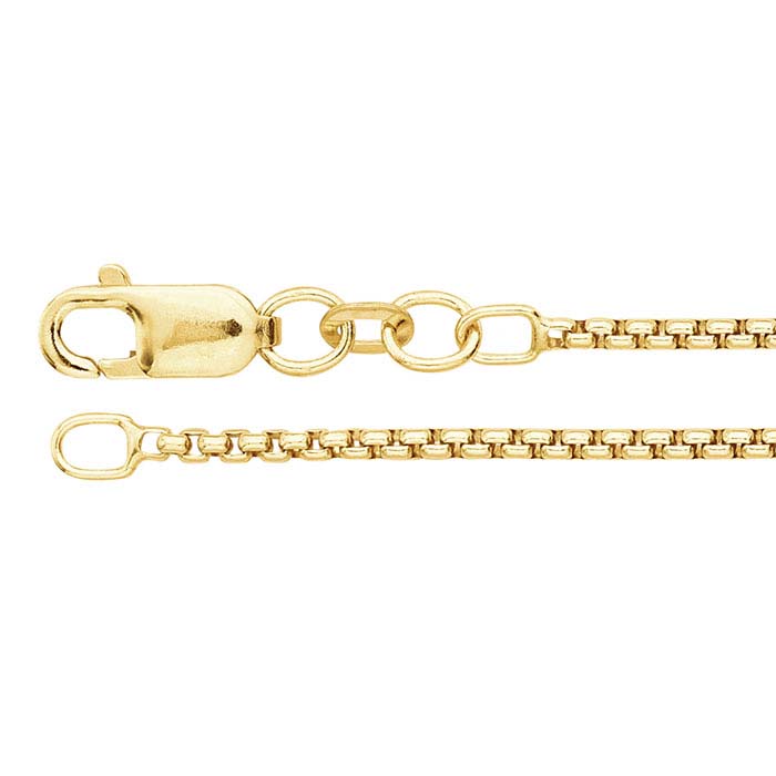 14K Yellow Gold Rounded Box Chains