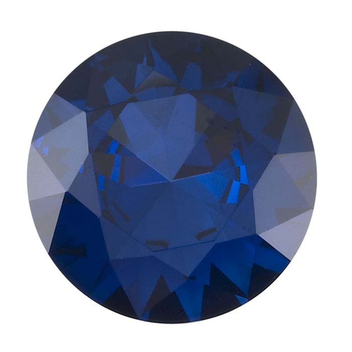 Lab-Created Sapphire 8mm Round Faceted Stone